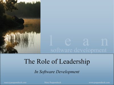 Lean Leadership in Software Development
