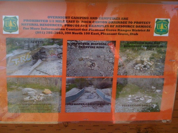 Defect Display Board at Bike Trails