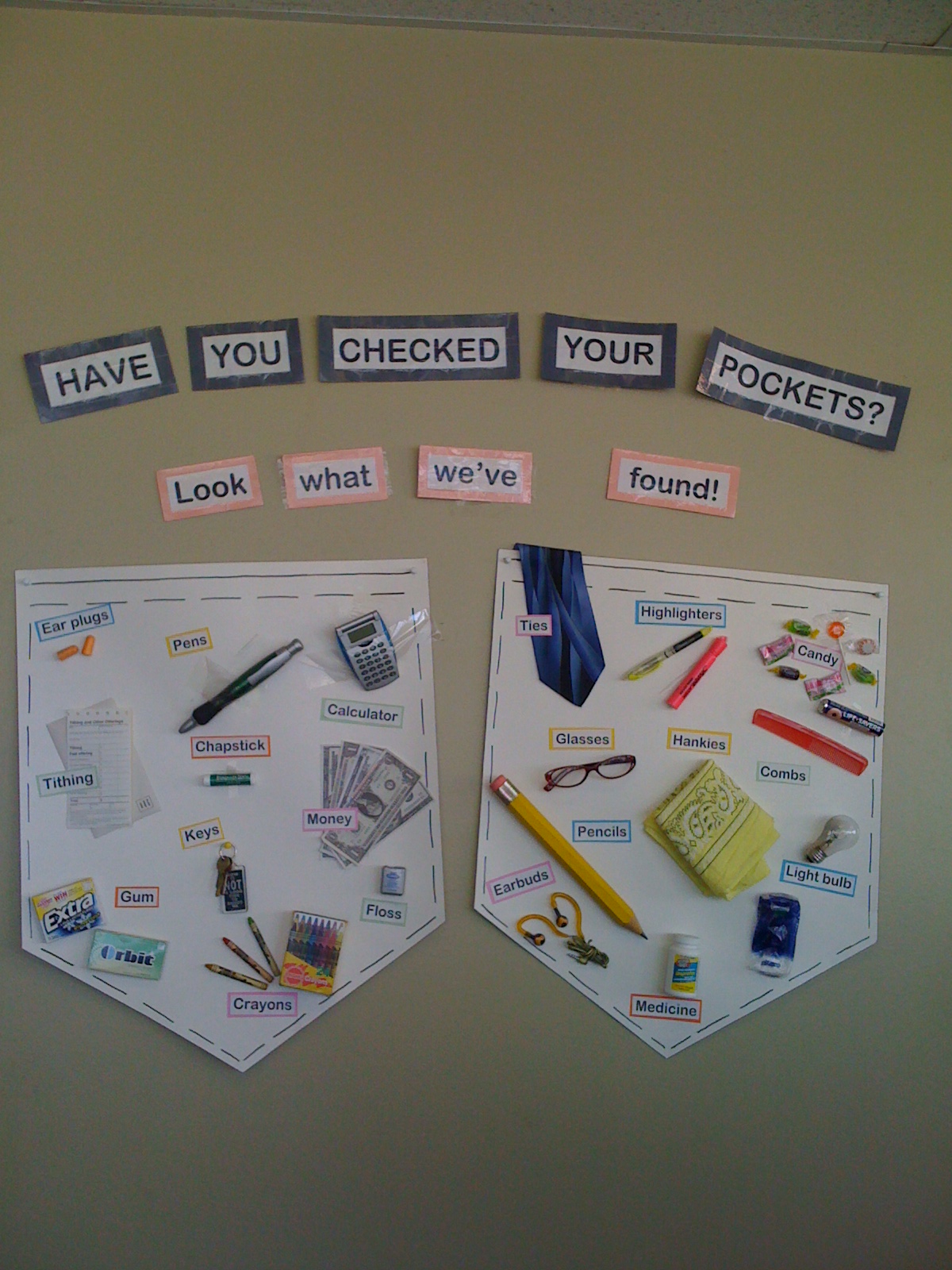 Defect Display Board at the Laundromat